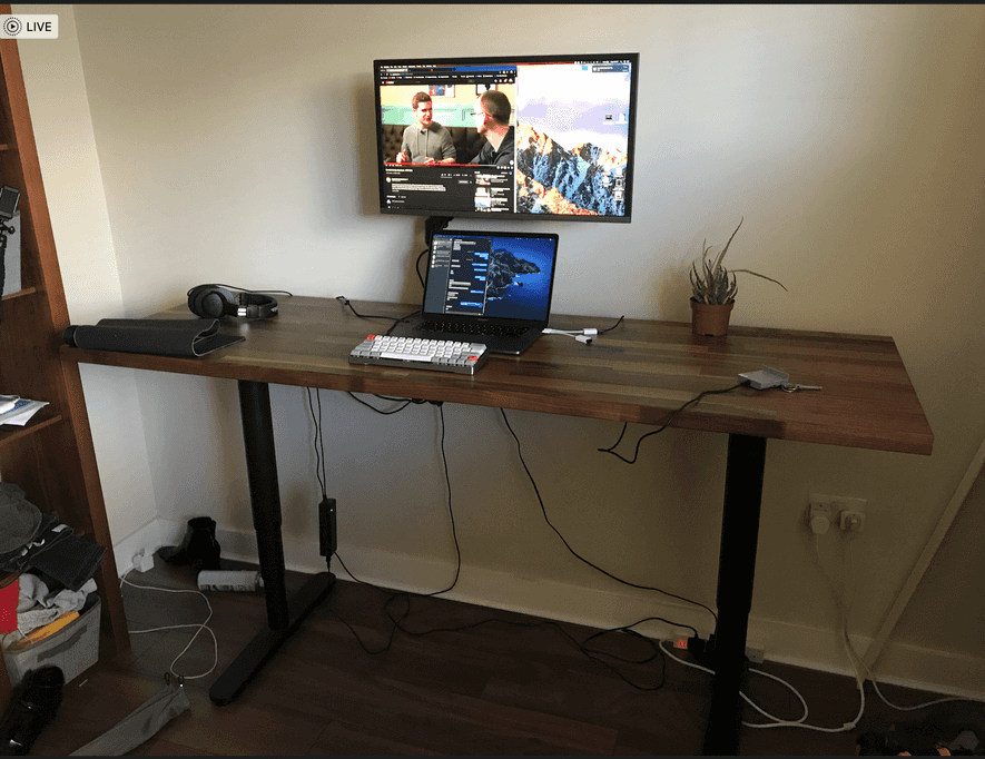 IKEA Standing Desk + Karlby Counter Top = Perfect Desk | thedeployguy